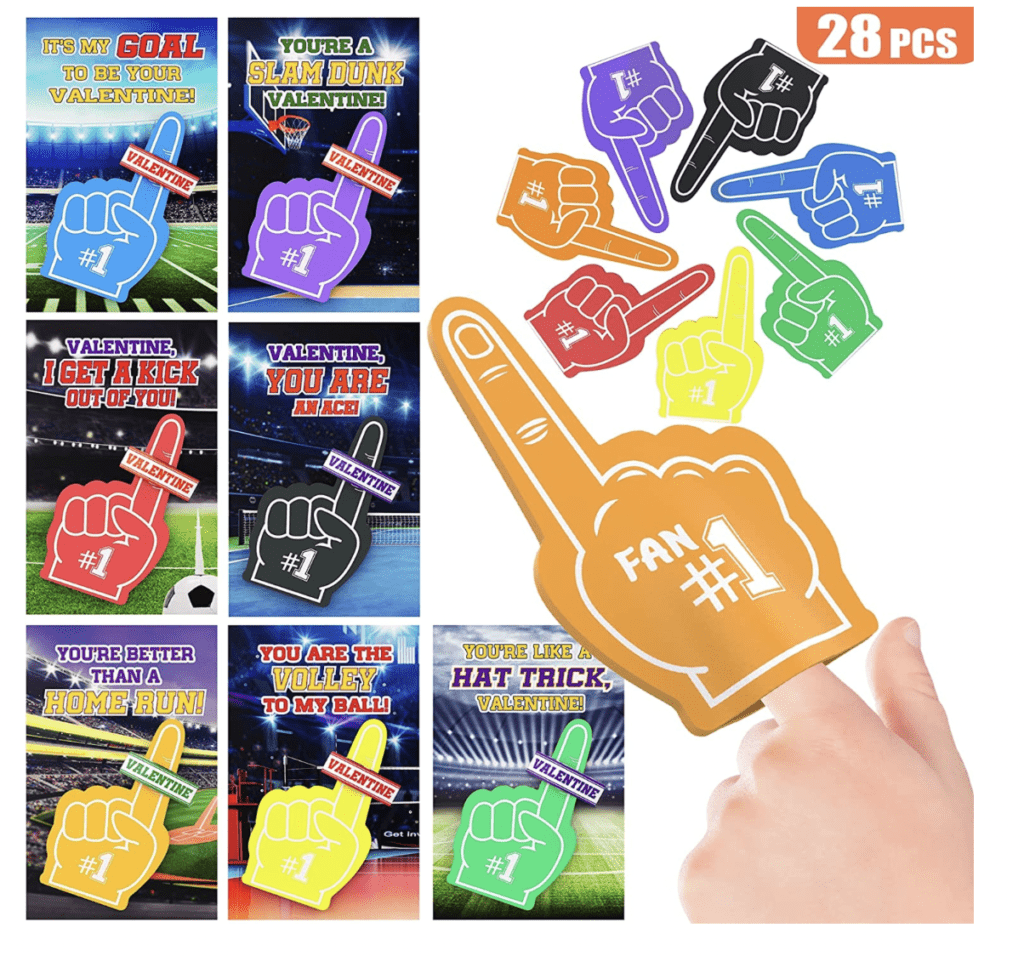 Sports Foam Finger Valentine's! - Home of The Humble Warrior