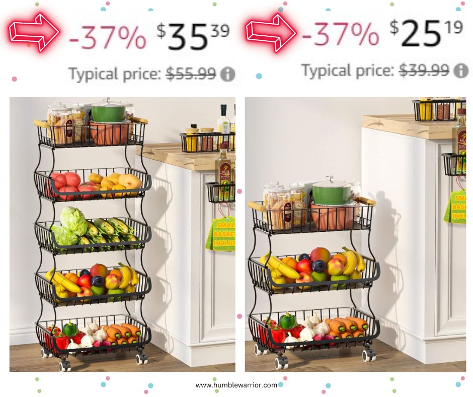 Stackable fruit and vegetable storage basket carts!