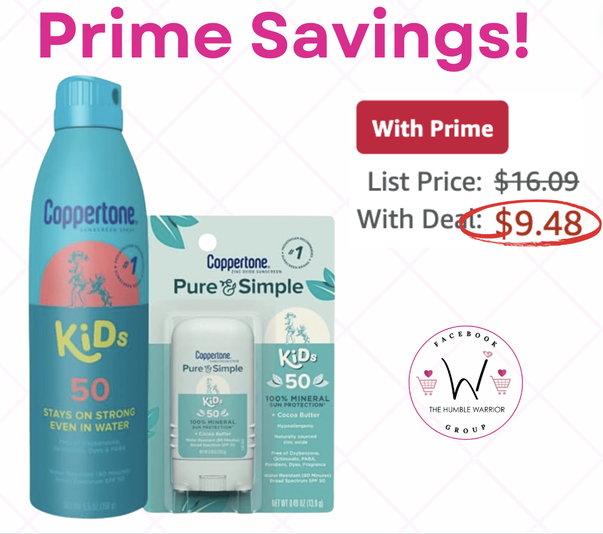 Coppertone Kids Sunscreen Spray SPF 50 + Pure and Simple Kids Sunscreen ...
