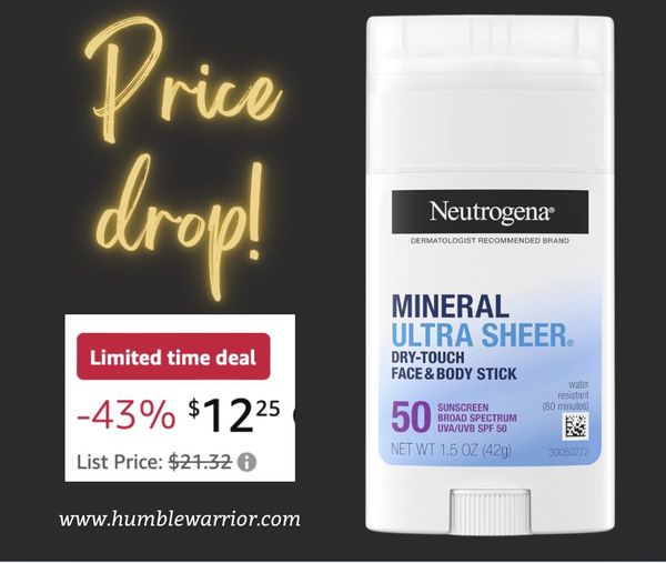 Neutrogena Ultra Sheer Dry Touch SPF 50 Mineral Sunscreen Stick - Home ...