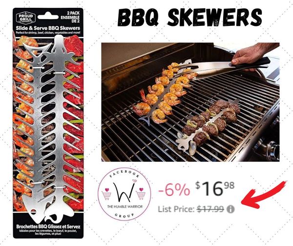 Proud Grill Slide & Serve BBQ Skewers - Home of The Humble Warrior