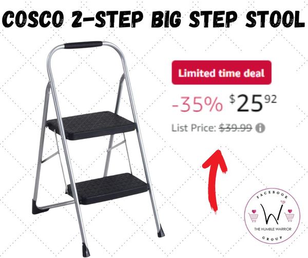 COSCO 2-Step Big Step, Steel Step Stool - Home of The Humble Warrior