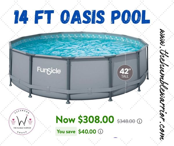 Funsicle 14 ft Oasis Round Above Ground Swimming Pool - Home of The ...