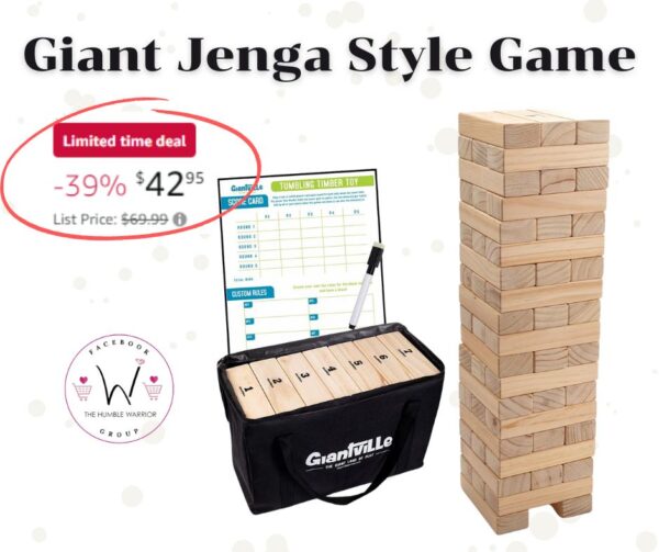 Jenga style tower game for yard - Home of The Humble Warrior