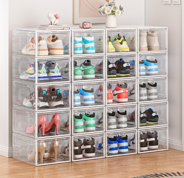 Stackable Clear Plastic Shoe Organizer! - Home of The Humble Warrior
