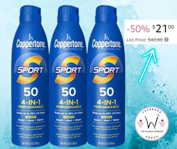 Coppertone Sport Continuous SPF 50 Sunscreen Spray - Home of The Humble ...