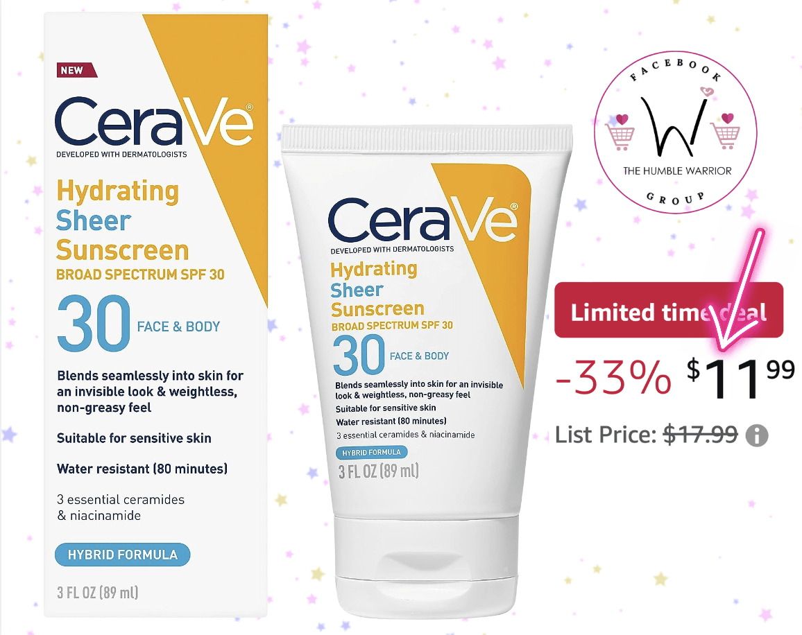 CeraVe Hydrating Sheer SPF 30 Face & Body Sunscreen! - Home of The ...