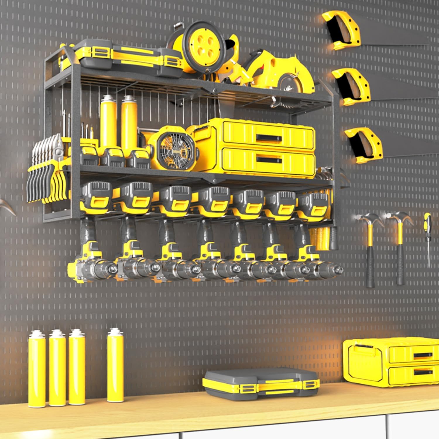 Wall Mounted Tool Organizer Storage Rack - Home of The Humble Warrior