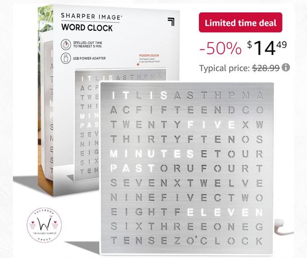 Sharper Image LED Light-Up Word Clock - Home of The Humble Warrior