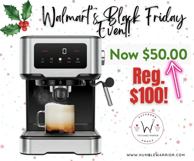 Chefman CraftBrew 15-Bar Espresso Machine - Home of The Humble Warrior