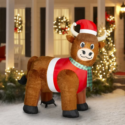 Airblown Inflatables Scotland Cow Christmas Décor Inflatable - Home of ...