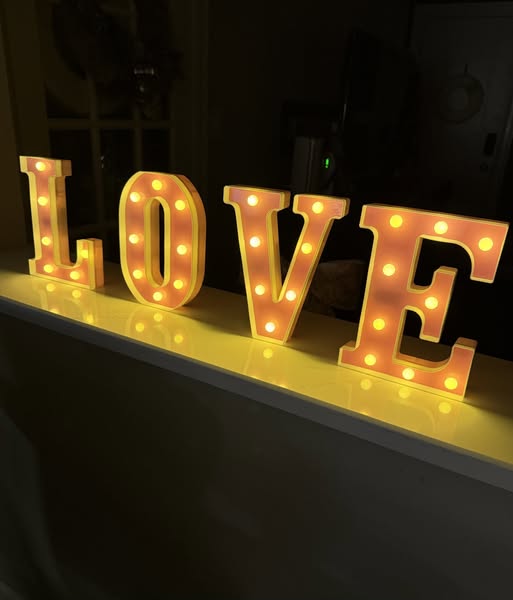 LOVE marquee sign - Home of The Humble Warrior