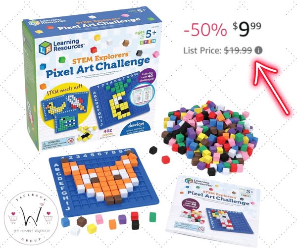 Learning Resources STEM Explorers Pixel Art Challenge Set - Home of The Humble Warrior