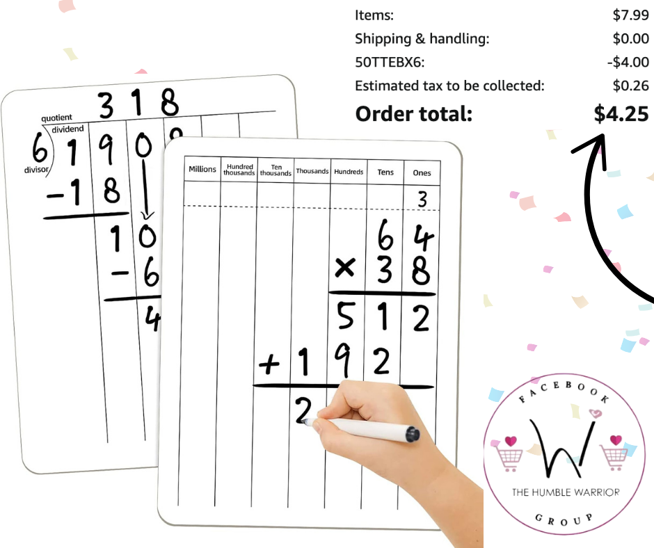 Double Sided Math Manipulative Board - Home of The Humble Warrior
